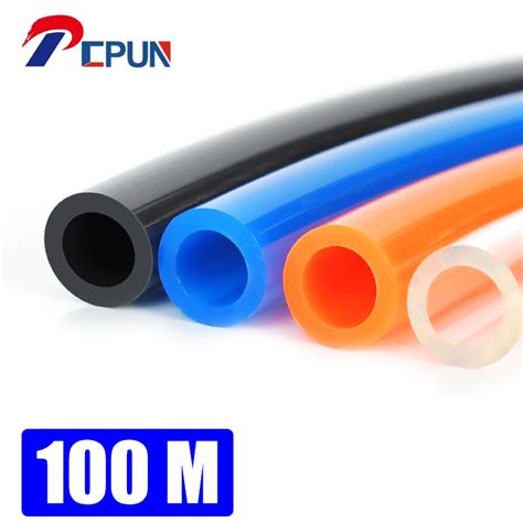공압 에어 호스 플라스틱 플렉시블 파이프 Pu 튜브 Od 10mm Id 65mm 100m Pu 1065 128