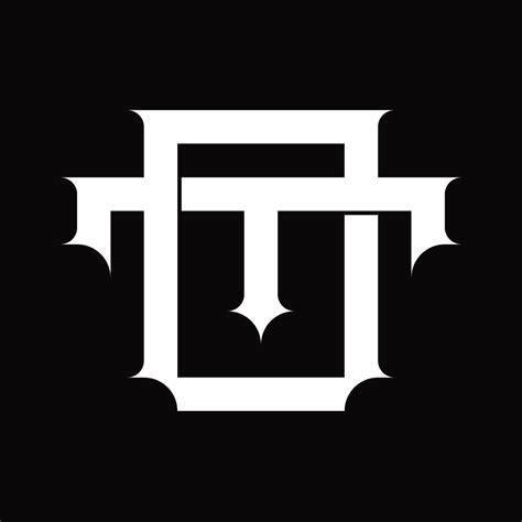 To Logo Monogram With Vintage Overlapping Linked Style Design Template