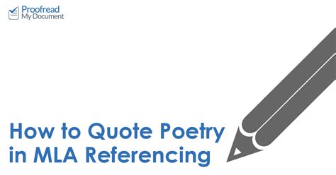 How To Quote Poetry In MLA Referencing Proofeds Writing Tips