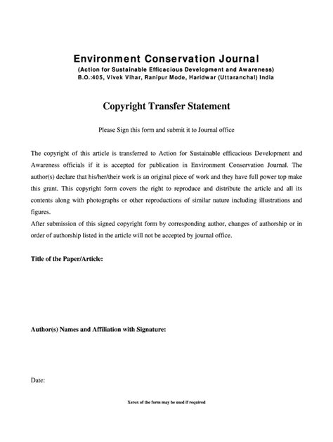 Fillable Online Environcj Environment Conservation Journal Environcj
