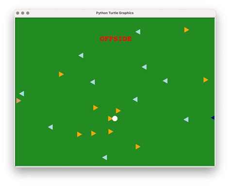 offside rule quiz in python using object oriented programming