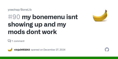 My Bonemenu Isnt Showing Up And My Mods Dont Work · Issue 90 · Yowchapbonelib · Github