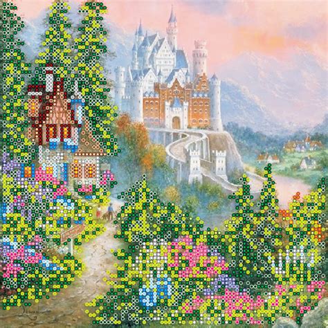 Схема для вышивки бисером Абрис Арт на натуральном художественном холсте Волшебный замок Ac 409
