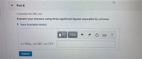 Solved Consider The Balanced Equation Sio2 S 3cs