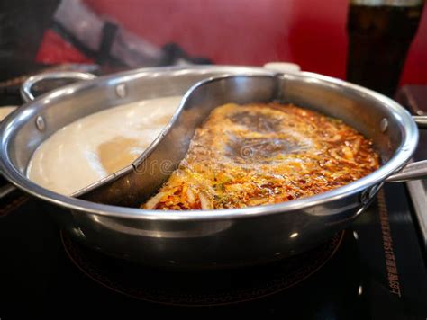 Shabu Shabu Sukiyaki Mala Hotpot Japanese And Chinese Food Stock