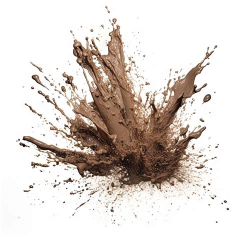 Premium Photo Mud Splash Isolated On White Background
