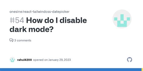 How Do I Disable Dark Mode · Issue 54 · Onesinereact Tailwindcss