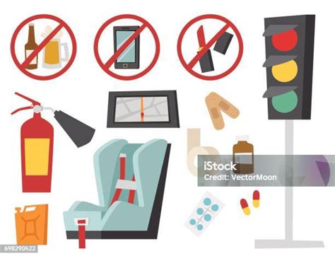 자동 전송 운전자 아이콘 기호 차량 장비 서비스 자동차 드라이버 도구 벡터 일러스트 레이 션 구급 상자에 대한 스톡 벡터 아트