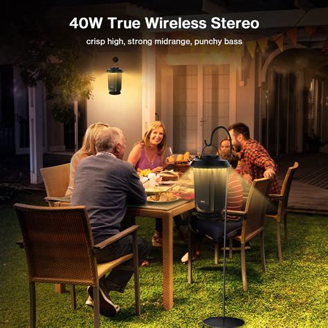 Outdoor Bluetooth Speakers 2 Packs 40w True Wireless