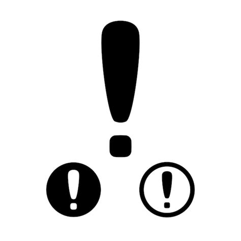 느낌표 아이콘 격리 된 벡터 일러스트 레이 션 설정 프리미엄 벡터