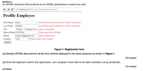 Solved Question 1 An Xhtml Document That Conforms To An