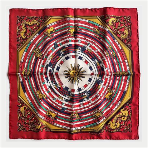 Hermès Gavroche 45 Silk Scarf Dies Et Hore Astrology Zodiac Etsy