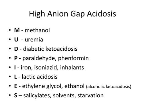 Ppt 4 What Are The Causes Of High Anion Gap Acidosis And Normal