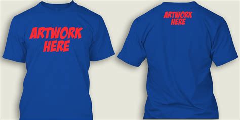 Mockup Kaos Biru Koleksi Gambar