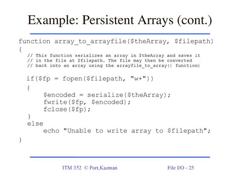 File Io In Php Persistent Data Ppt Download