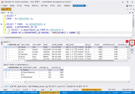 Sql편집기의 세부기능 · Sqlgate The Most Intelligent Ide For Database