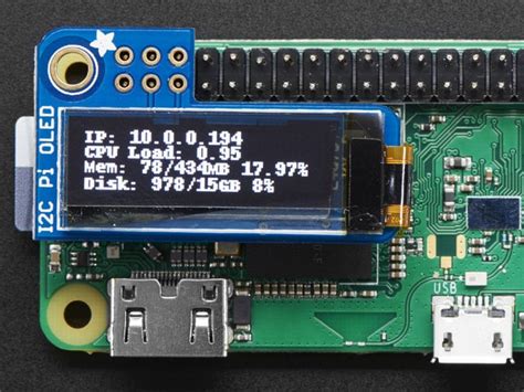Adafruit Pioled 128x32 Monochrome Oled Add On For Raspberry Pi Id