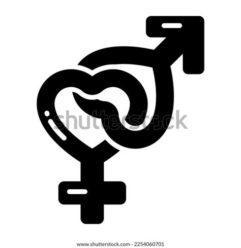 Male Female Gender Symbol Vector Relationship Stock Vector Royalty