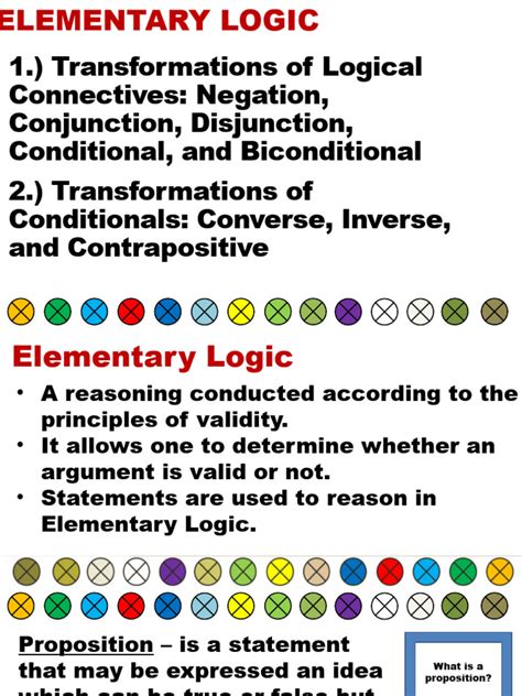 Topic 5 Elementary Logic Pdf If And Only If Logic