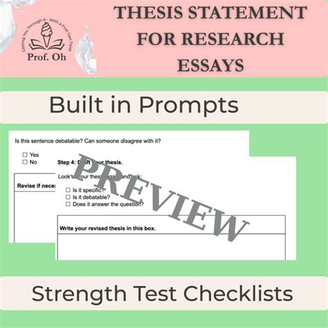 How To Write A Killer Thesis Statement For Research Essays Editable