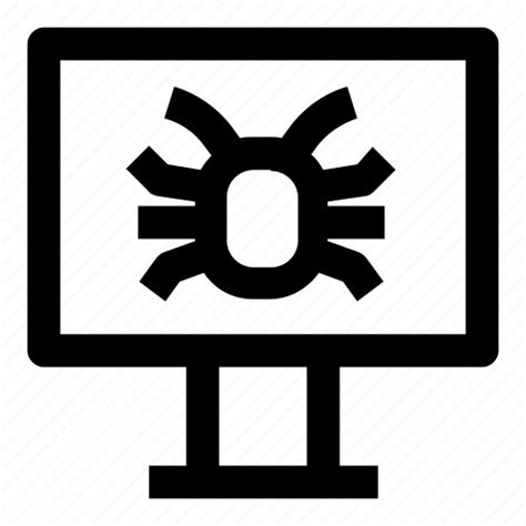 Bug Computer Desktop Insect Monitor Screen Virus Icon