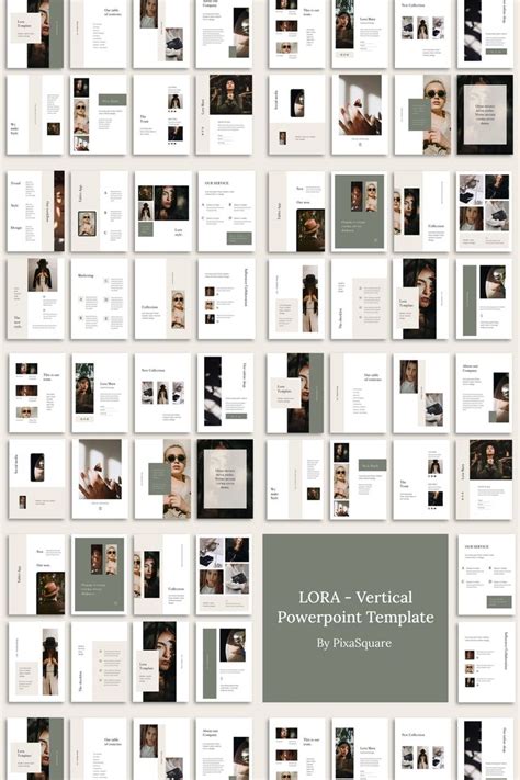 Lora Vertical Powerpoint Template Poster Design Layout Brochure Layout Presentation Layout