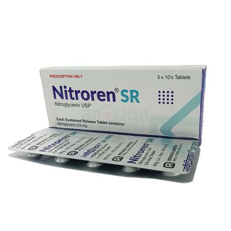 Nitroren Sr 26mg Tablet Arogga Online Pharmacy