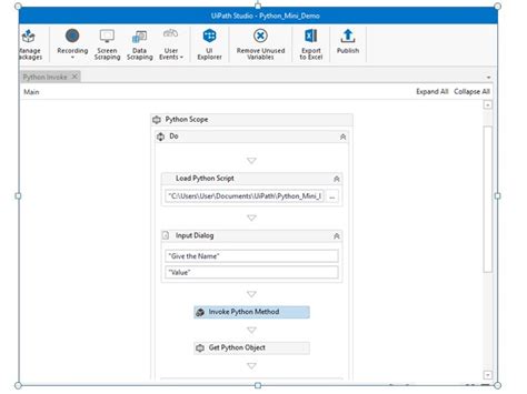 Using Ui Path To Invoke Scripting Language Python Script Vb Script