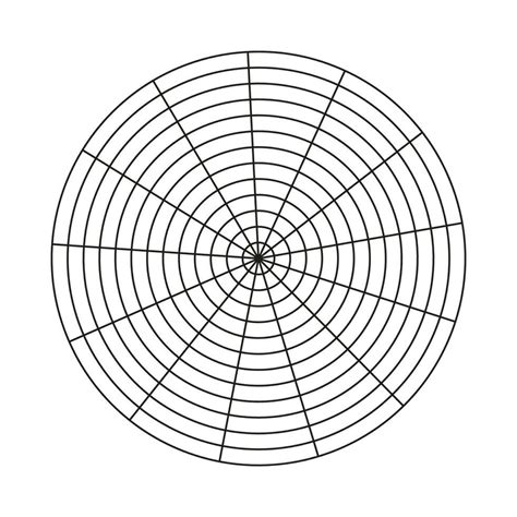 Wheel Of Life Template Simple Coaching Tool For Visualizing All Areas Of Life Blank Polar