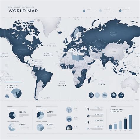 World Map Professional Infographic Premium Ai Generated Image
