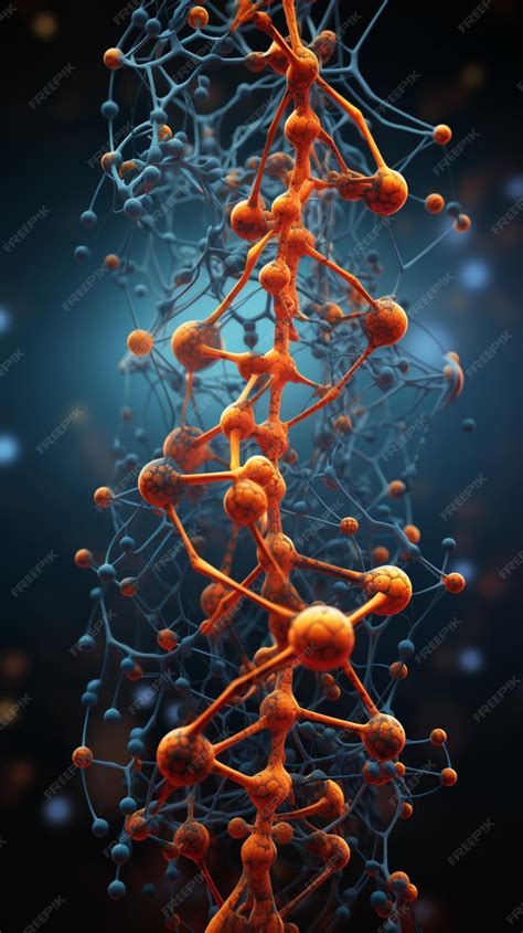 Premium Ai Image A Complex Biological Gene Structure Visualized Through 3d Rendering With