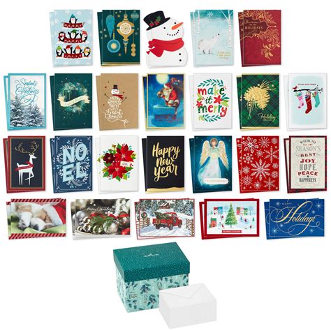 Stylish Holidays Christmas Card Assortment In Decorative Box Pack Of