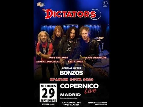 The Dictators Live In Madrid 29 9 2023 Youtube
