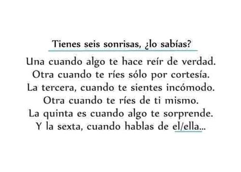 Seis Tipos De Sonrisas Frases Bonitas Verdades Frases Celebres