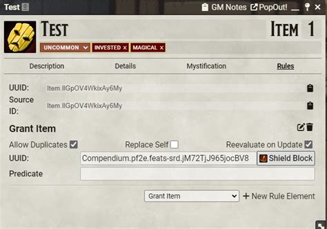 Grant Item Re On A Physical Item Doesnt Grant Item · Issue 5837