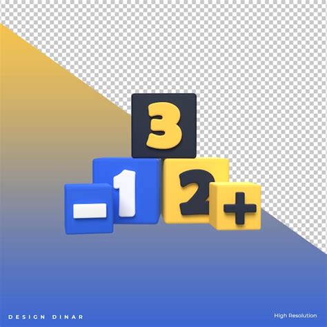 Premium Psd Number In 3d Blender For Graphic Asset Web Or App Presentation Or Orther