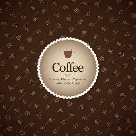 고급 커피 메뉴 배경 템플릿 프리미엄 벡터