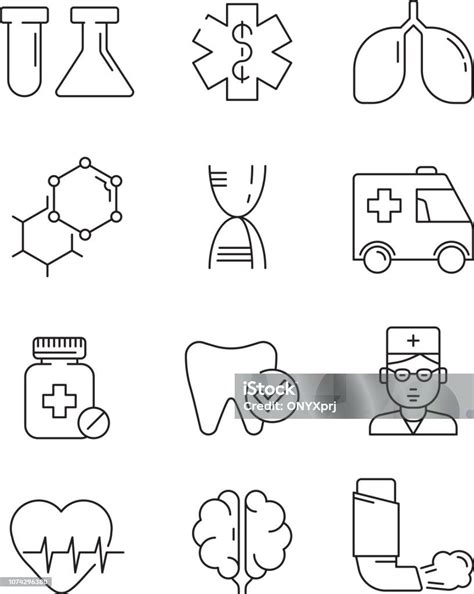 醫療圖示外科解剖學醫生病媒保健向量線符號向量圖形及更多一組物體圖片 一組物體 人 人腦 Istock