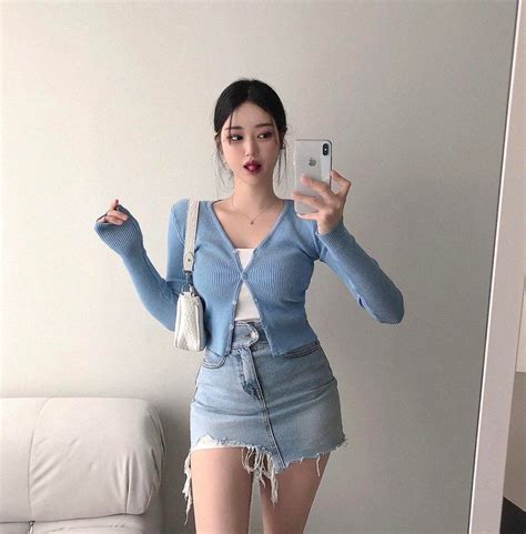 하이웨스트 트임데님스커트 세컨웨어헬로마켓