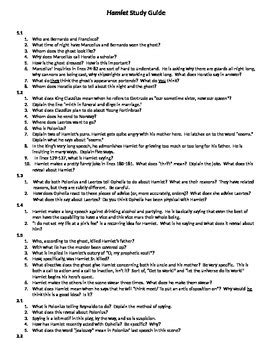 Hamlet Reading Guide By Nate S Language Arts And Literature Store