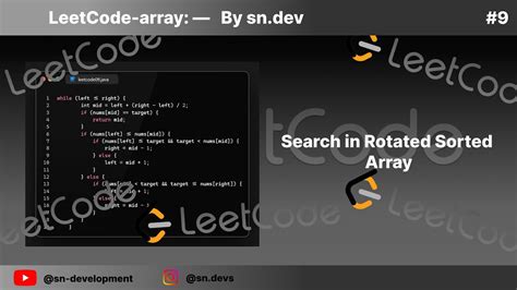 Leetcode Solution Search In Rotated Sorted Array Explained Binary Search In Java Youtube