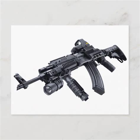 Eotech Sighted Tactical Ak 47 Assault Rifle Postcard Zazzle