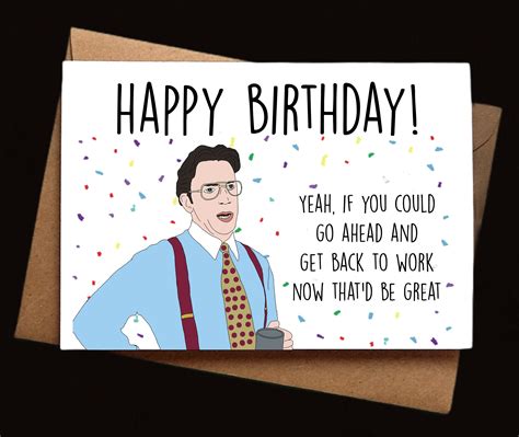 Funny Birthday Card Birthday Card For Coworker Employee Etsy Canada