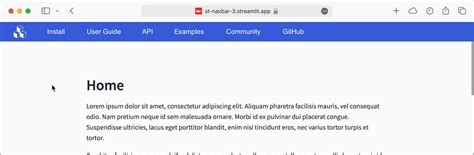 New Component Streamlit Navigation Bar Custom Components Streamlit