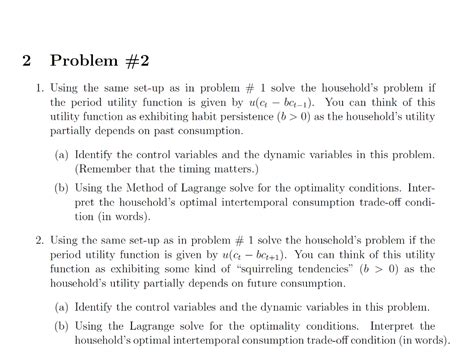 Problem Consider The Following Chegg
