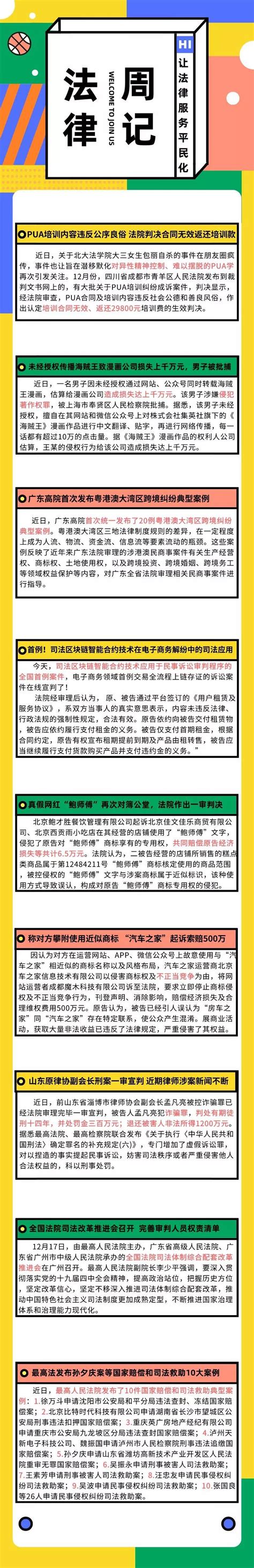 法律周记丨法院判决pua合同无效返还培训款；高院首次发布粤港澳大湾区跨境纠纷典型案例 知乎