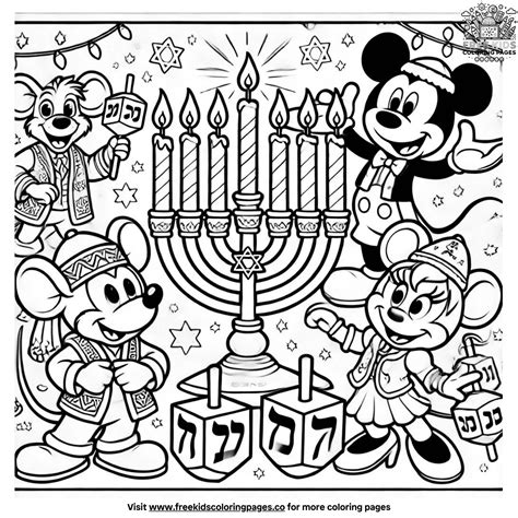 Disney Hanukkah Coloring Pages