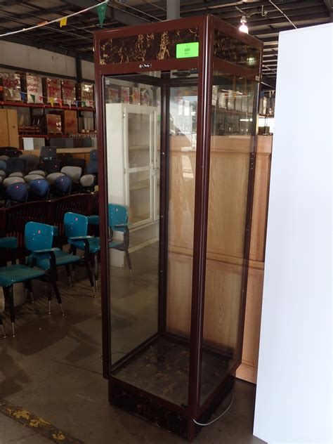 Claridge Glass Locking Display Case Locked With No Key Surplus