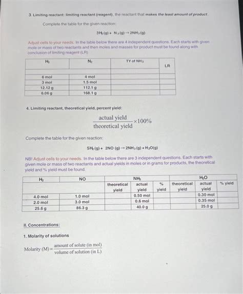 Solved 3 Limiting Roactant Limiting Reactant Reagent