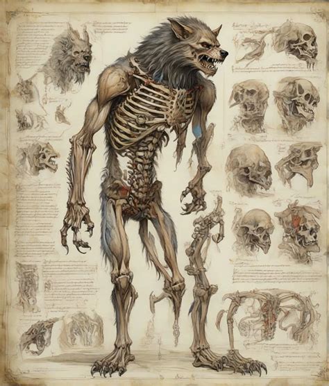 Anatomy Of A Werewolf Arte De Criaturas Míticas Criaturas